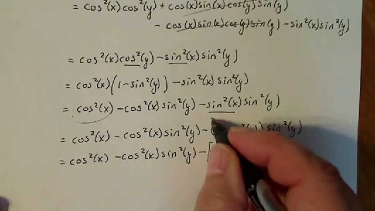 Trigonometry: Proving an Identity using Sum and Difference of Angles ...