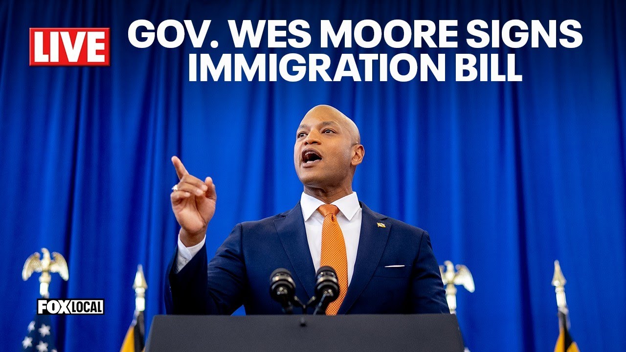 LIVE: Governor Wes Moore signs immigration bill - YouTube