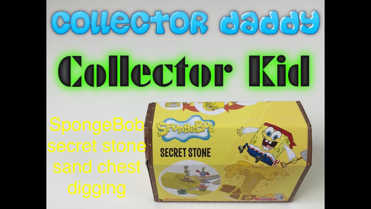 SpongeBob secret stone surprise sand digging treasure chest - YouTube