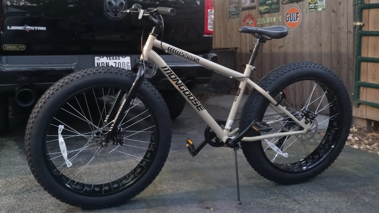 Mongoose Malus Fat Tire Bike...my first biking video!!! - YouTube