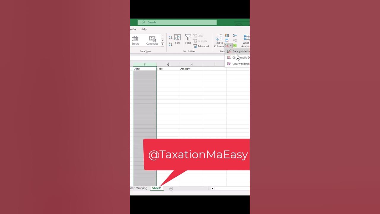 Data Validation In Excel Restriction Excelforbeginners Exceltutorials Exceltipsandtricks 5052