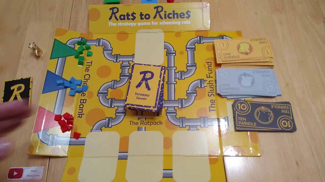 Rats to Riches board game - How to Setup Play and Review * Amass Games ...
