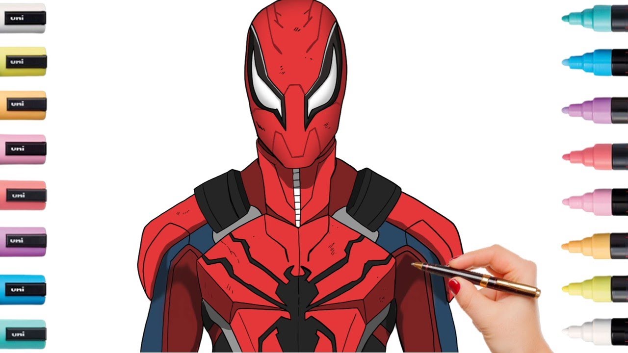 How To Draw Spider Man Zero Marvel - YouTube