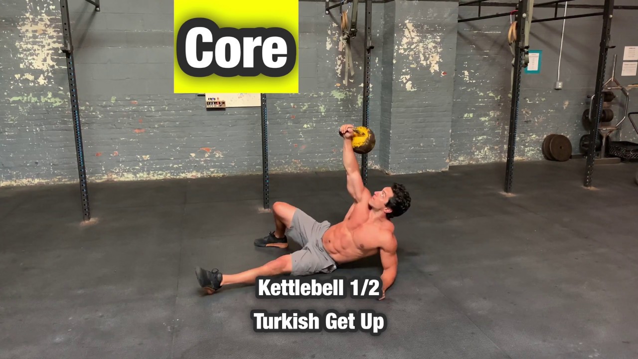 Kettlebell 1/2 Turkish Get Up - Core, Abs Exercise Workout - YouTube