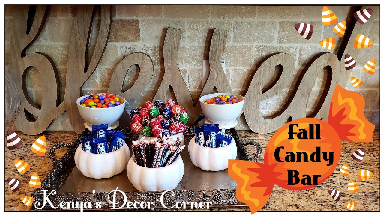 How To Set Up A Candy Bar |Fall Candy Bar Challenge - YouTube