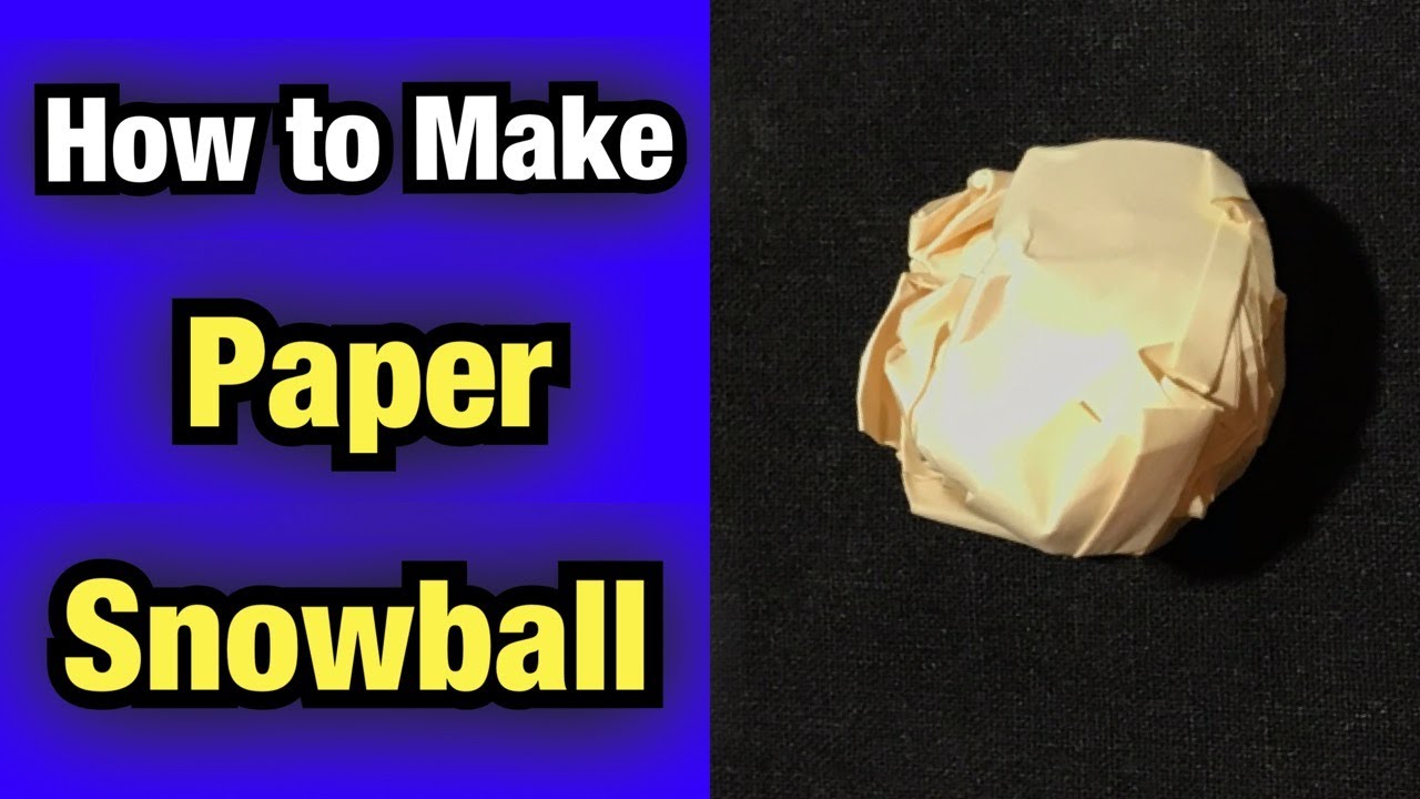 How to Make Origami Paper Snowball | April Fools Joke #1 - YouTube