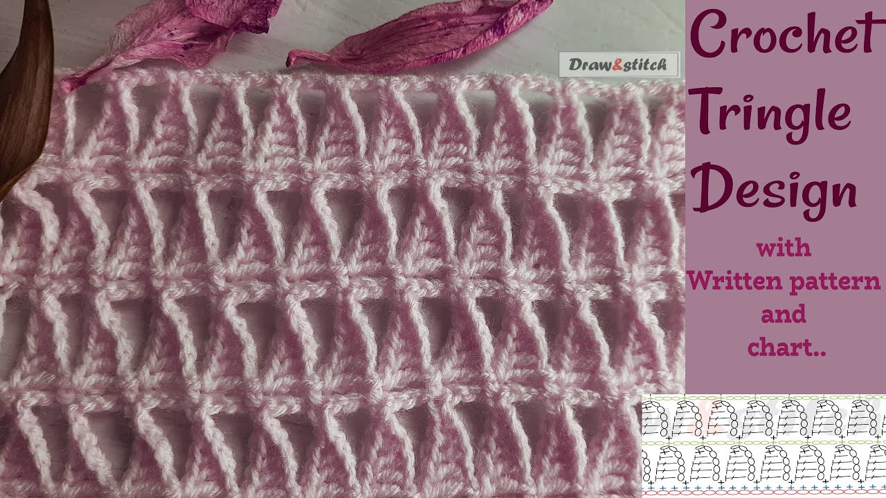 Tringle Design #39 || Crochet Stitch with written pattern and chart ...