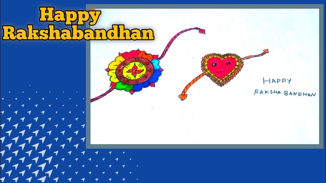 How To Draw Cute Rakhi step by step | Rakshabandhan drawing | cute ...