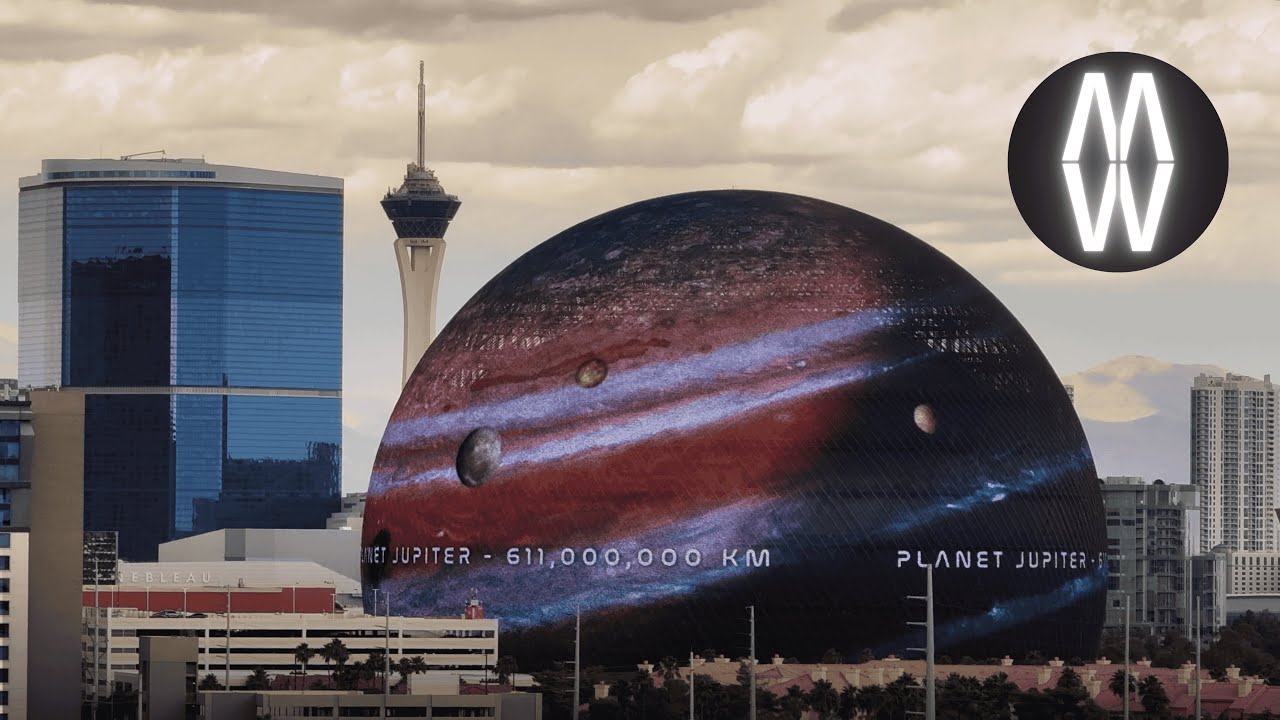 Las Vegas Sphere • Solar System Compilation | Planets • Sun • Moon ...
