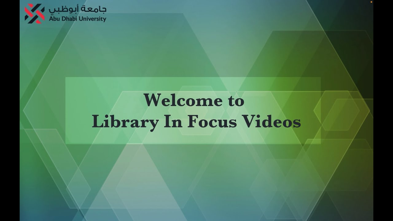 Abu Dhabi University Library | LibAnswers in Focus - YouTube