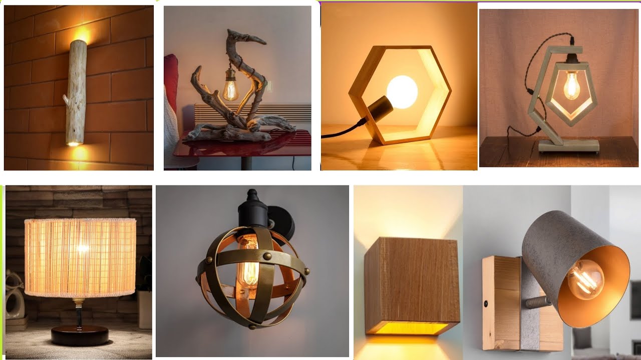 50 creative wall and table lamp | wooden light lamp ideas - YouTube