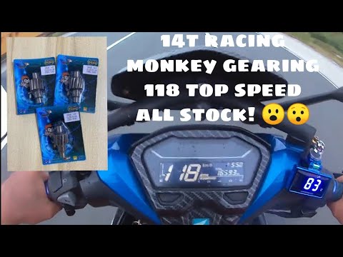 14T GEARING RACING MONKEY HONDA CLICK 125i INSTALLATION AND REVIEWS ...