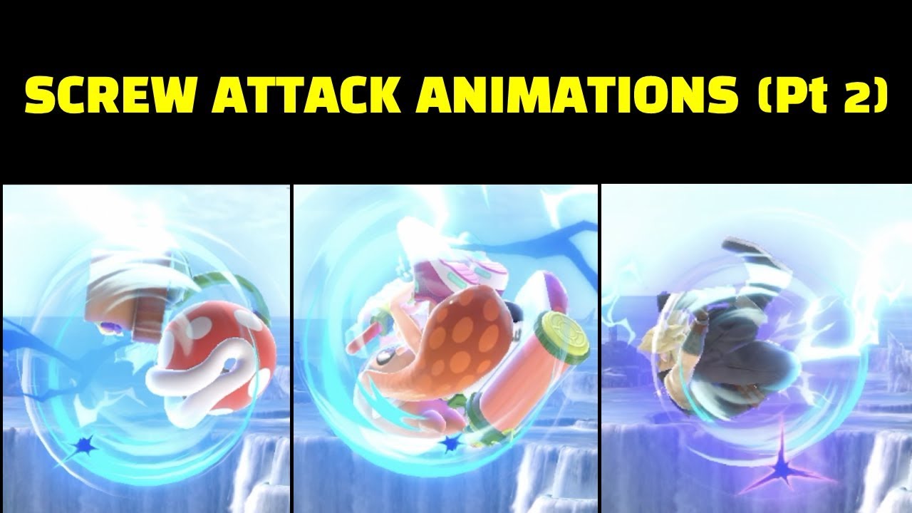 Screw Attack Animations in Super Smash Bros Ultimate (Part 2) - YouTube