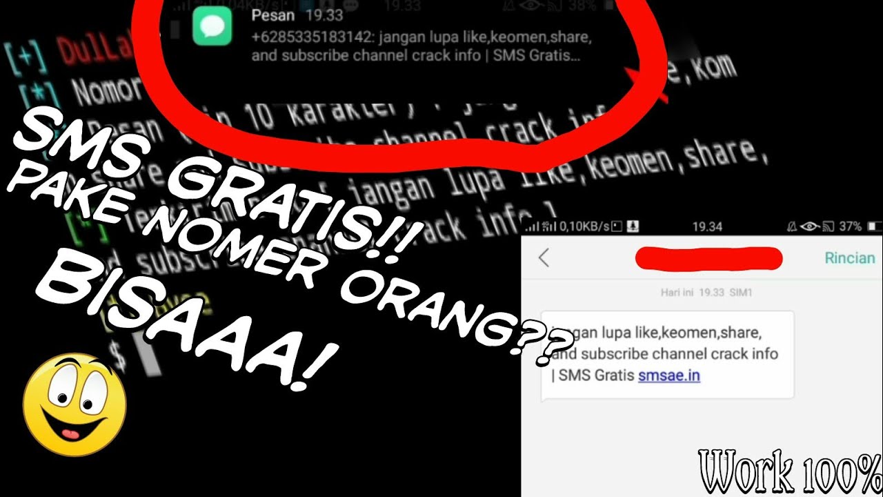 Cara mengirim sms gratis - menggunakan nomor orang -lewat termux - termux tutorial - YouTube