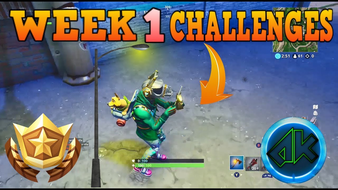 Fortnite WEEK 1 CHALLENGES GUIDE! - Dance Under Different Streetlight ...