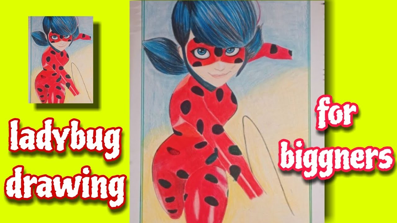how to draw lady bug drawing ! ladybug kaise banaya jata hai ! how to ...