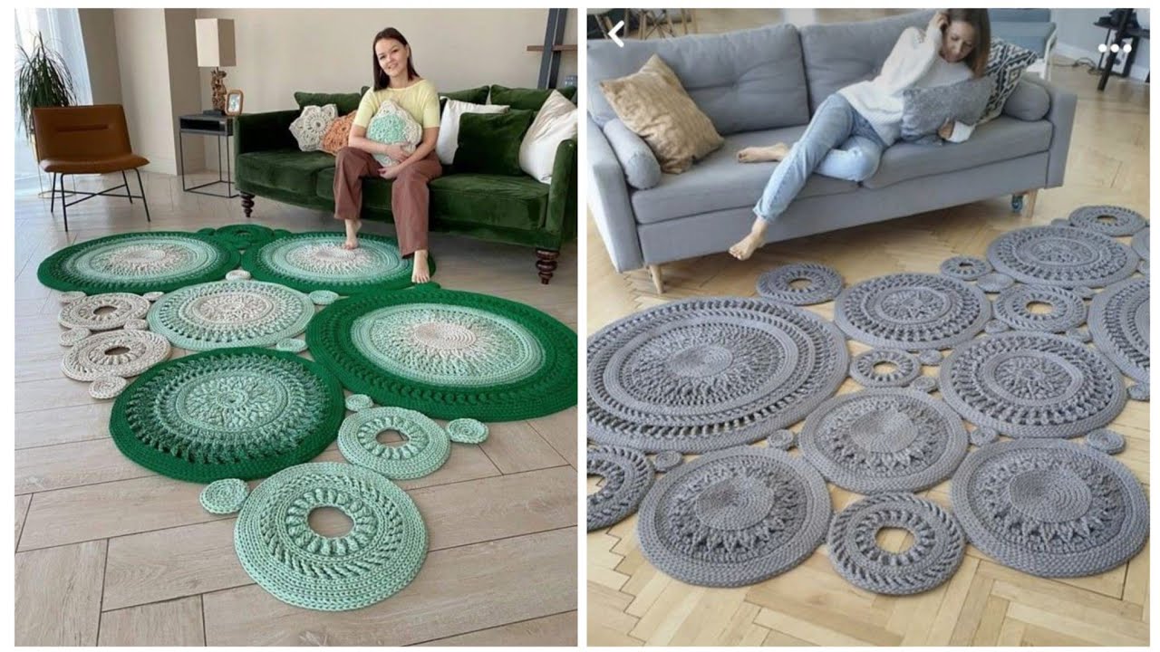 Modern Style And Decent Crochet With Wool Handmade Rugs Designs( Share ...
