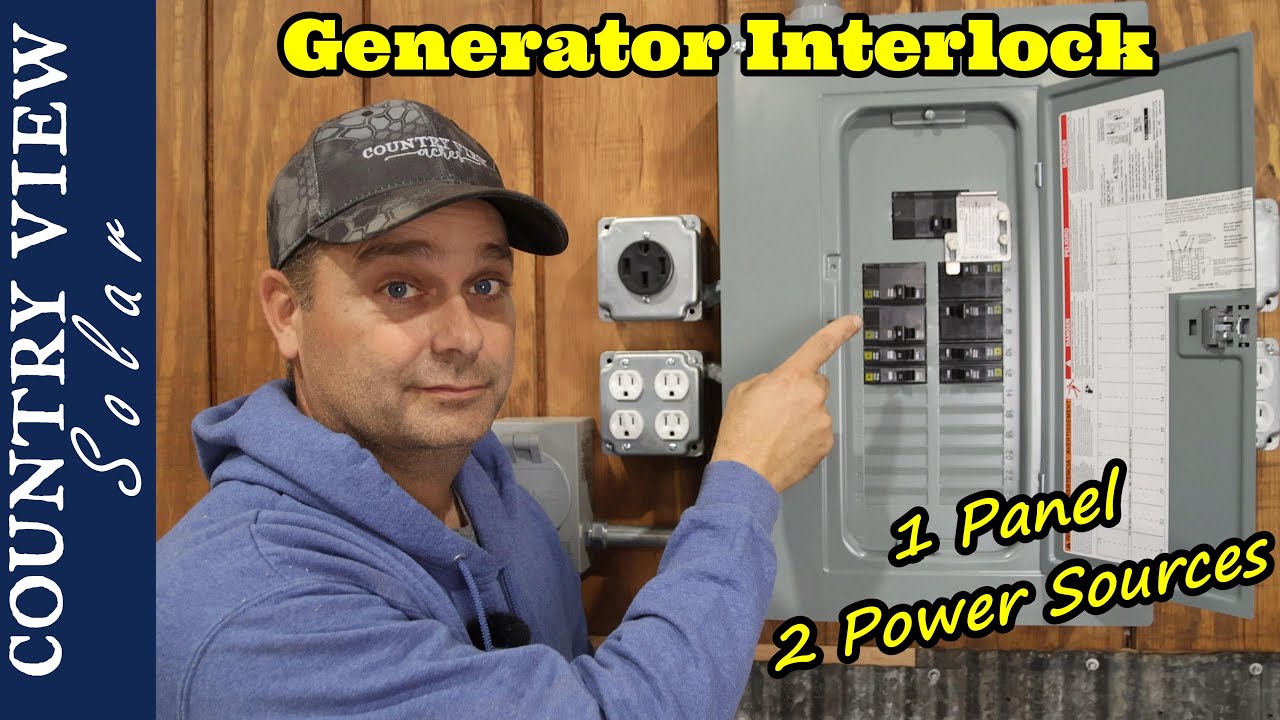 Installing Breaker Panel Interlock. Safely power a Breaker Panel with a ...