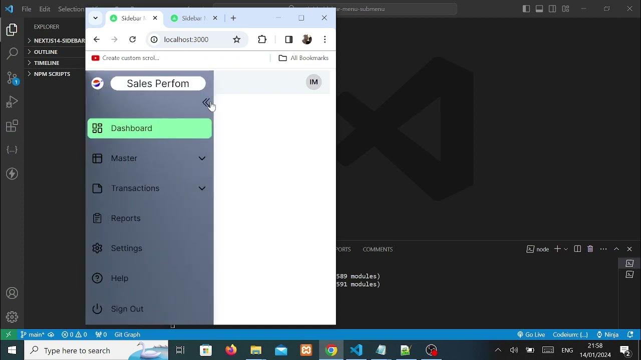 Responsive Sidebar Menu Submenu Next.js 14 Tailwind CSS Framer Motion - YouTube