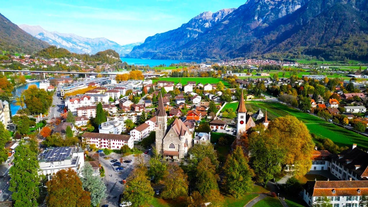 Switzerland Paradise - INTERLAKEN, BERN from Drone - YouTube