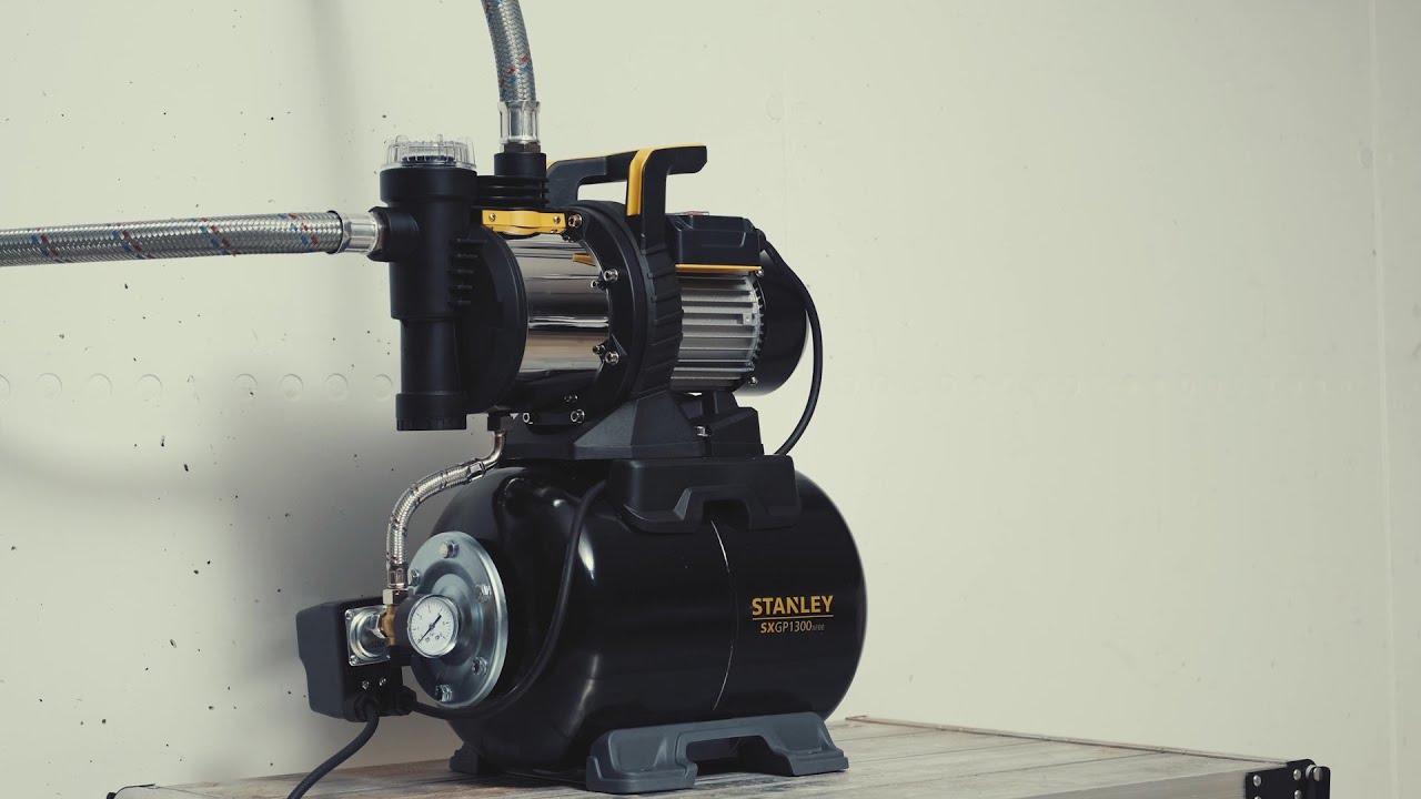 STANLEY - SXGP1300XFBE - SELF-PRIMING PUMP WITH BOOSTER UNIT - YouTube