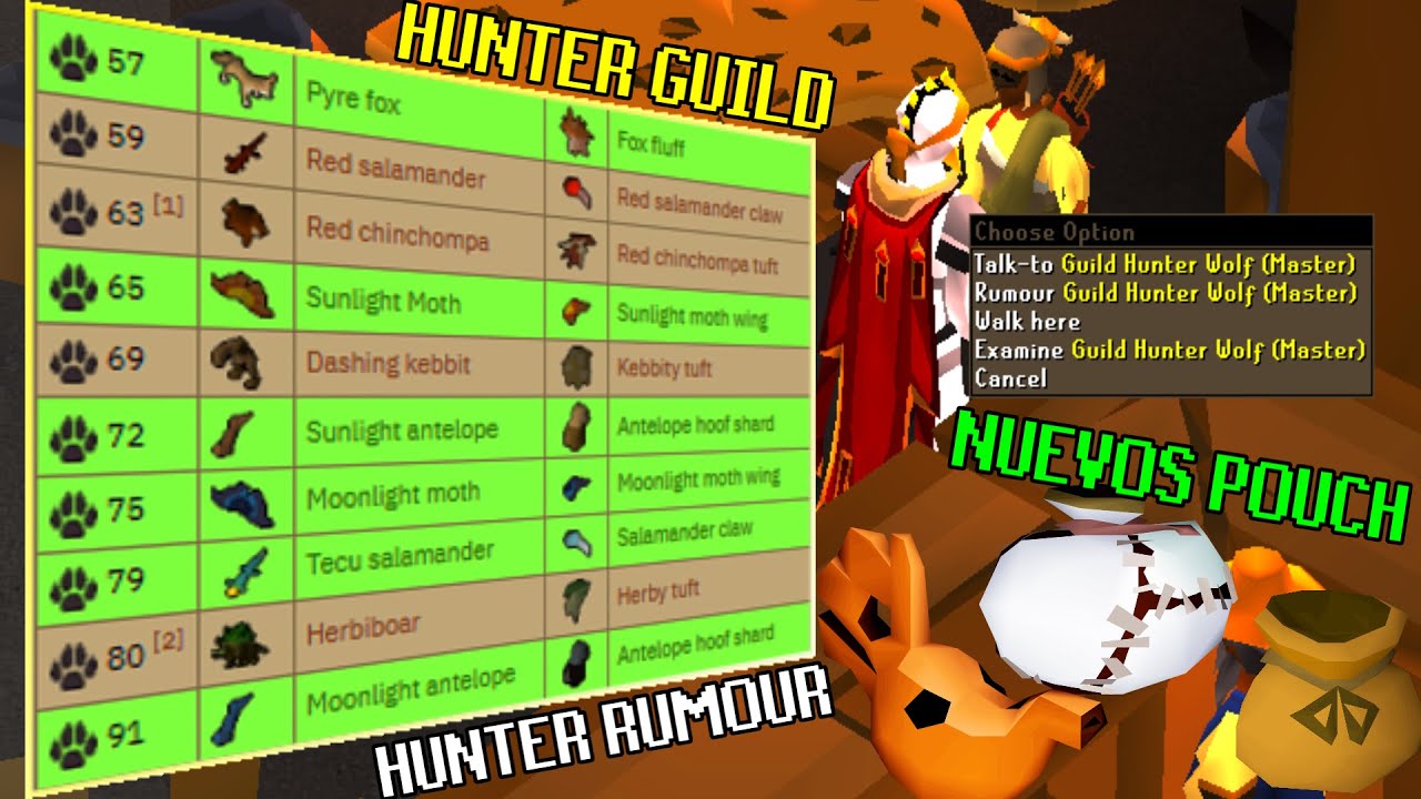 Los Hunters Rumours De La Hunter Guild | GUÍA ESPAÑOL VARLAMORE [OSRS ...