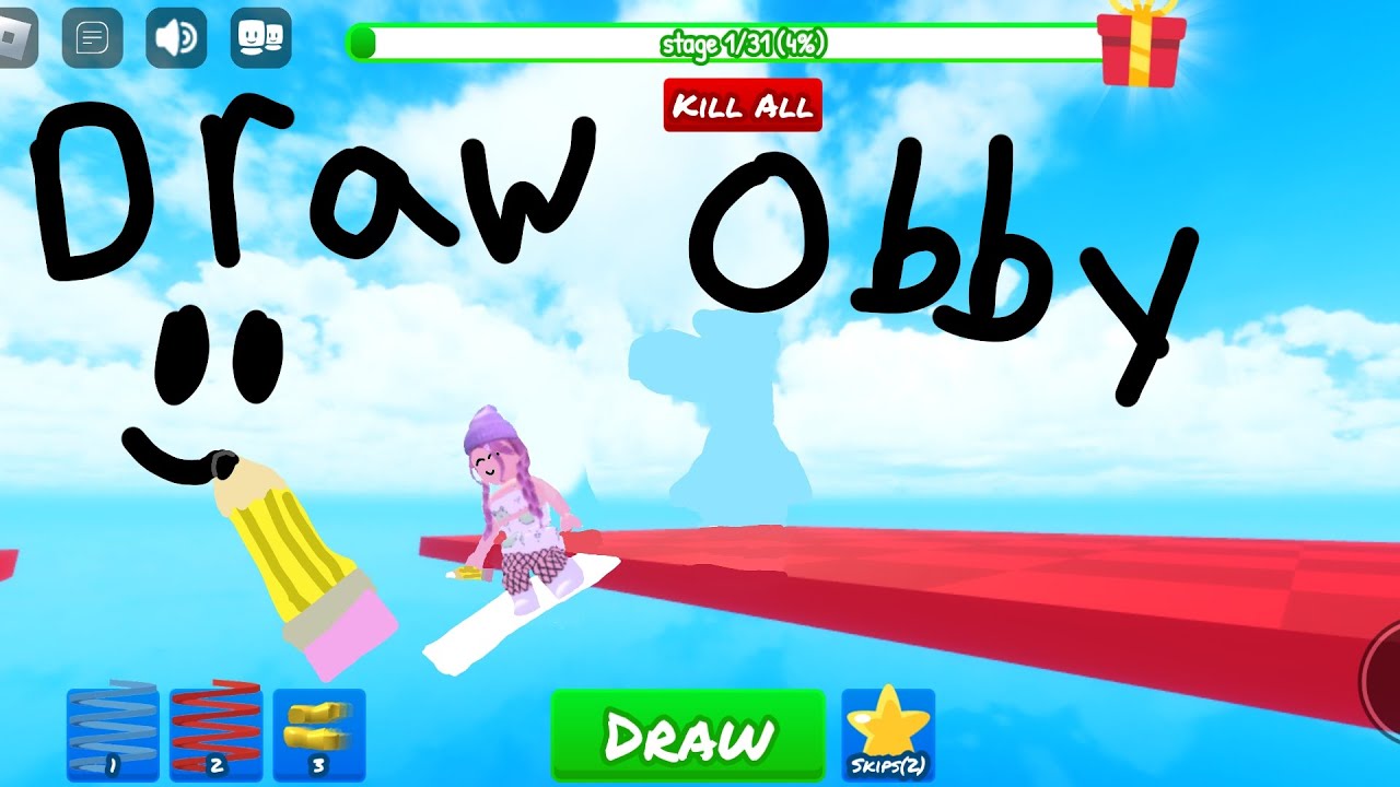 playing draw obby :) - YouTube
