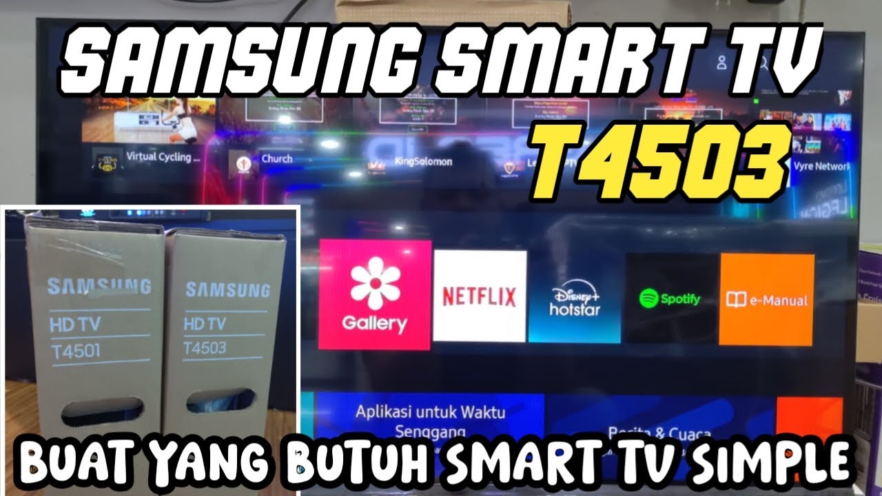 GANTI THEMA!! UNBOXING DAN REVIEW SMART TV SAMSUNG 32INCH T4503 - YouTube