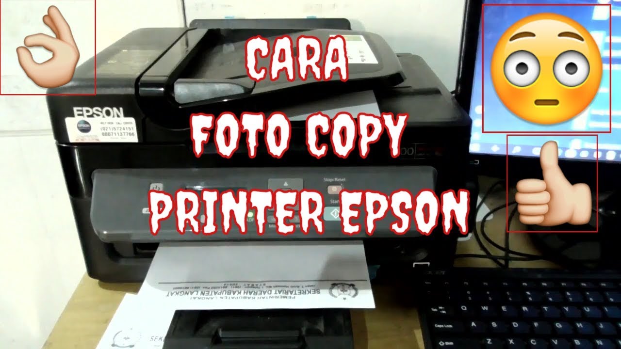 TUTORIAL CARA FOTO COPY DOKUMEN DENGAN PRINTER EPSON - YouTube