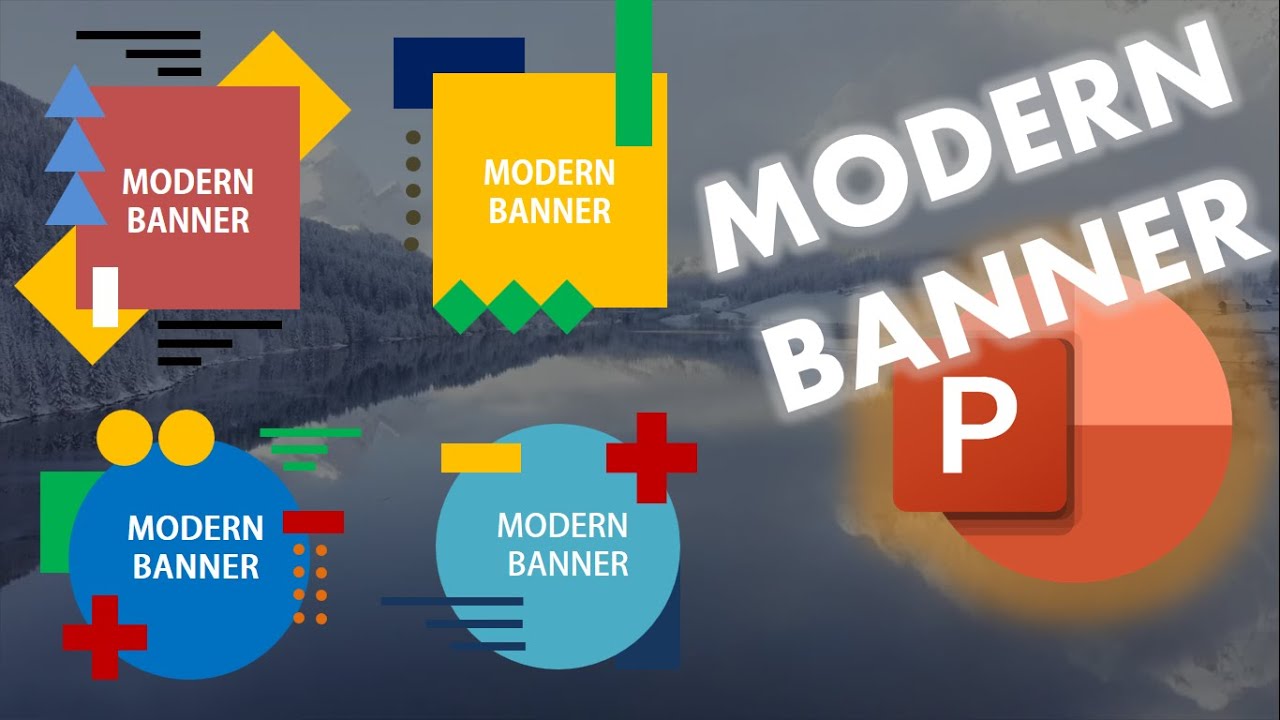 How to Design Modern Banners on PowerPoint for Business Presentation ...