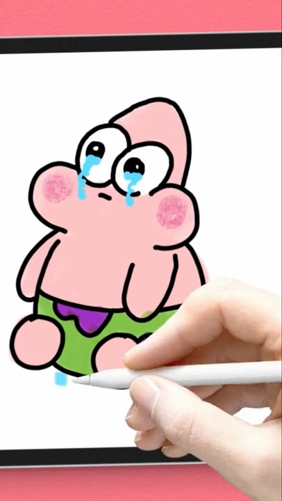 CÓMO DIBUJAR a PATRICIO ESTRELLA LLORANDO FÁCIL para NIÑOS paso a paso ...