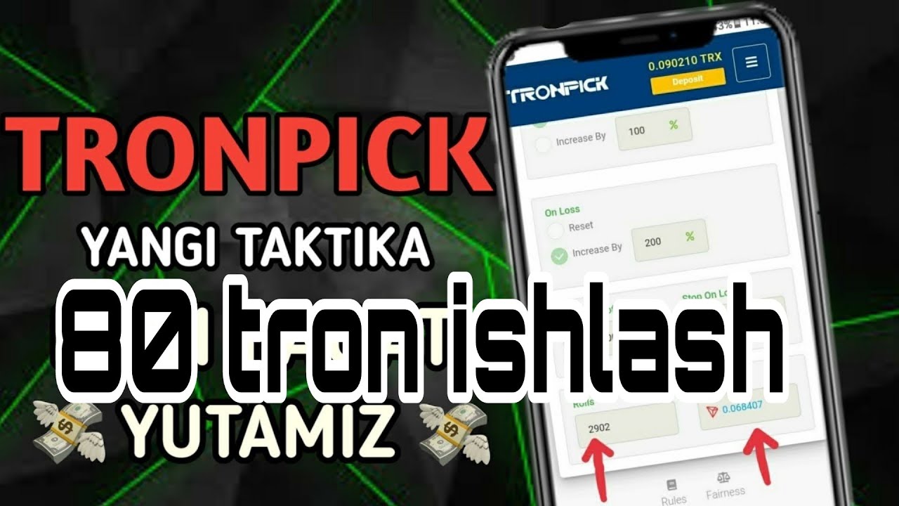 Tronpick yangi taktika 80 tron ishlash. Internetda pul ishlash 2024 ...