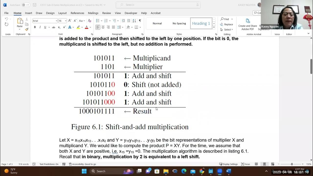 CIS11 Lab 8: Fast Multiplication in LC-3 - YouTube
