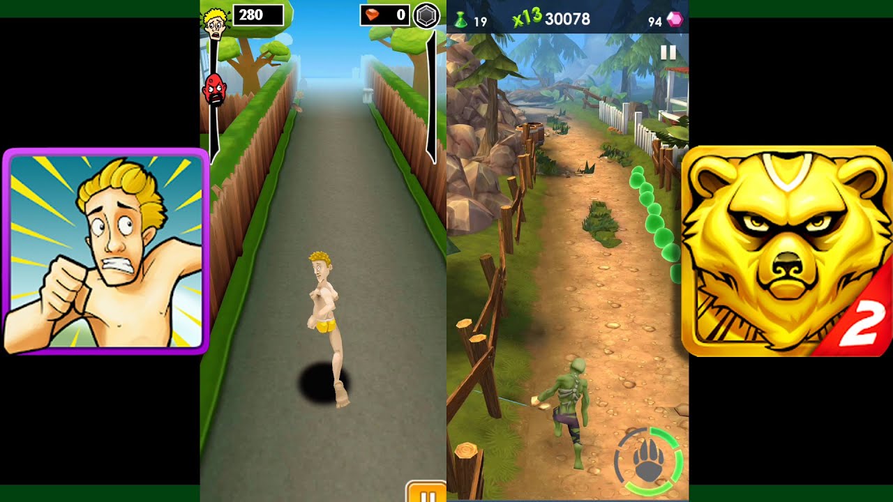 Streaker Run Vs Spirit Run 2 Temple Zombie - YouTube