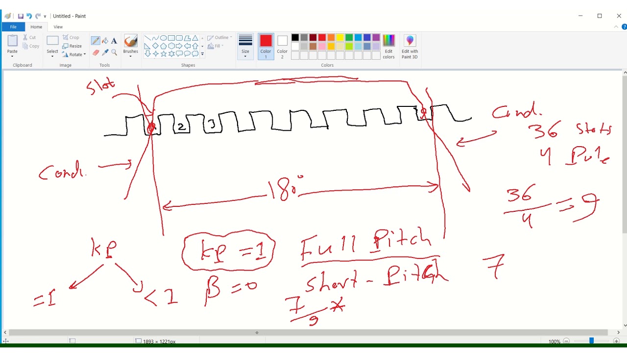 Pitch Factor winding for Synchronous Generator - YouTube