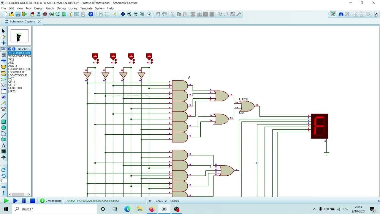 Decodificador BCD a hexadecimal en display de 7 segmentos - YouTube
