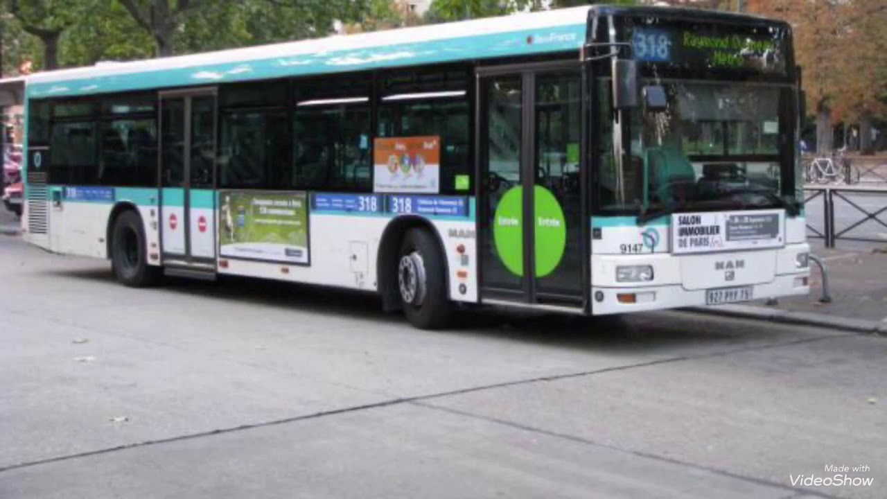 BUS 318 RATP EN DIAPORAMA - HugoBus96 RATP IDFM 2019 - YouTube