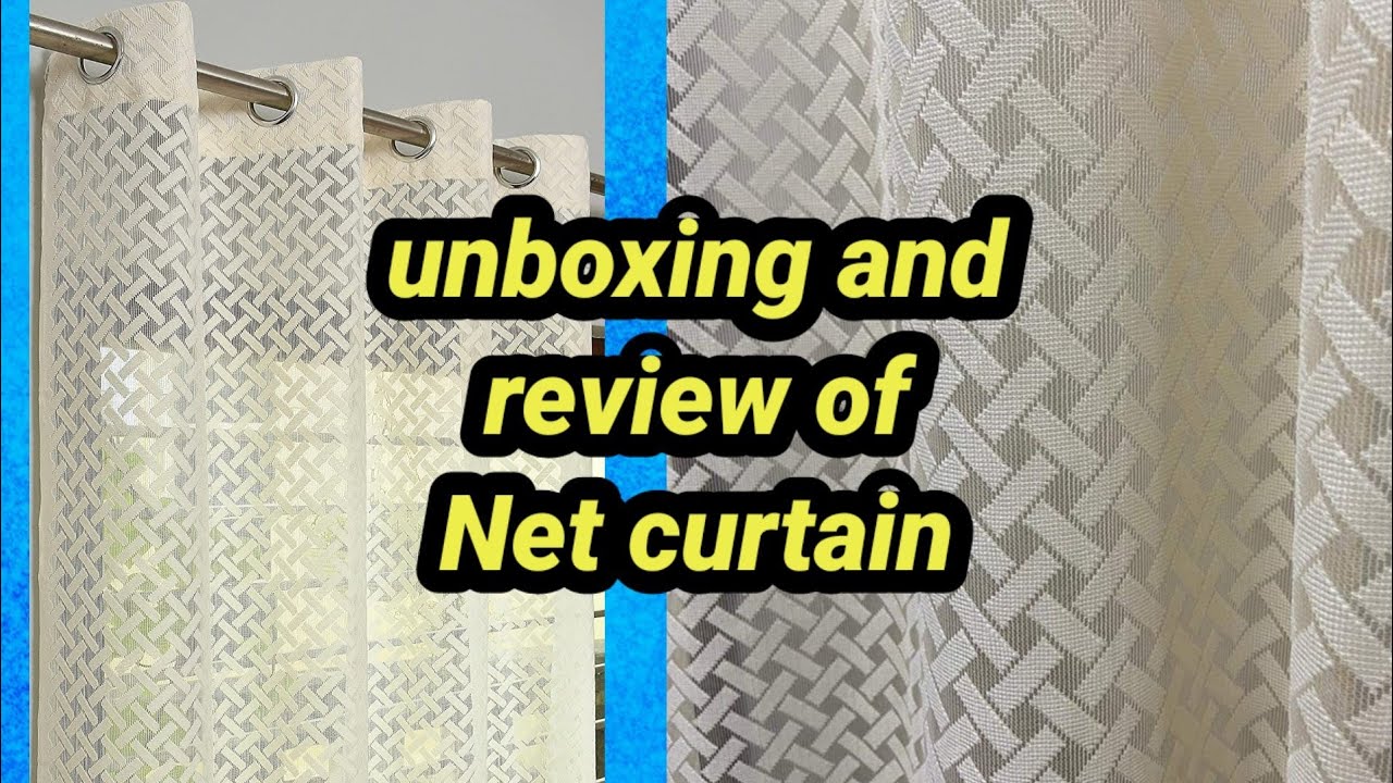 sheer white net curtain from amazon unboxing and review.white net ...