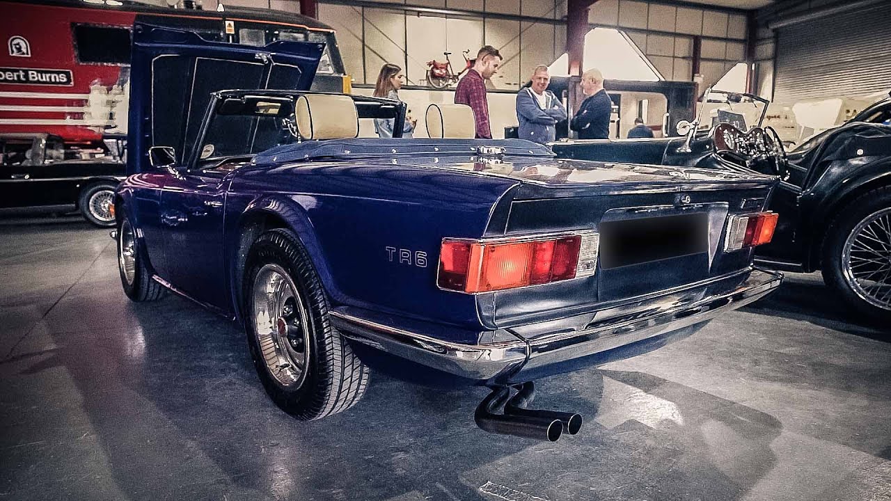 Triumph TR6 Royal Blue | Crewe Heritage Centre - YouTube