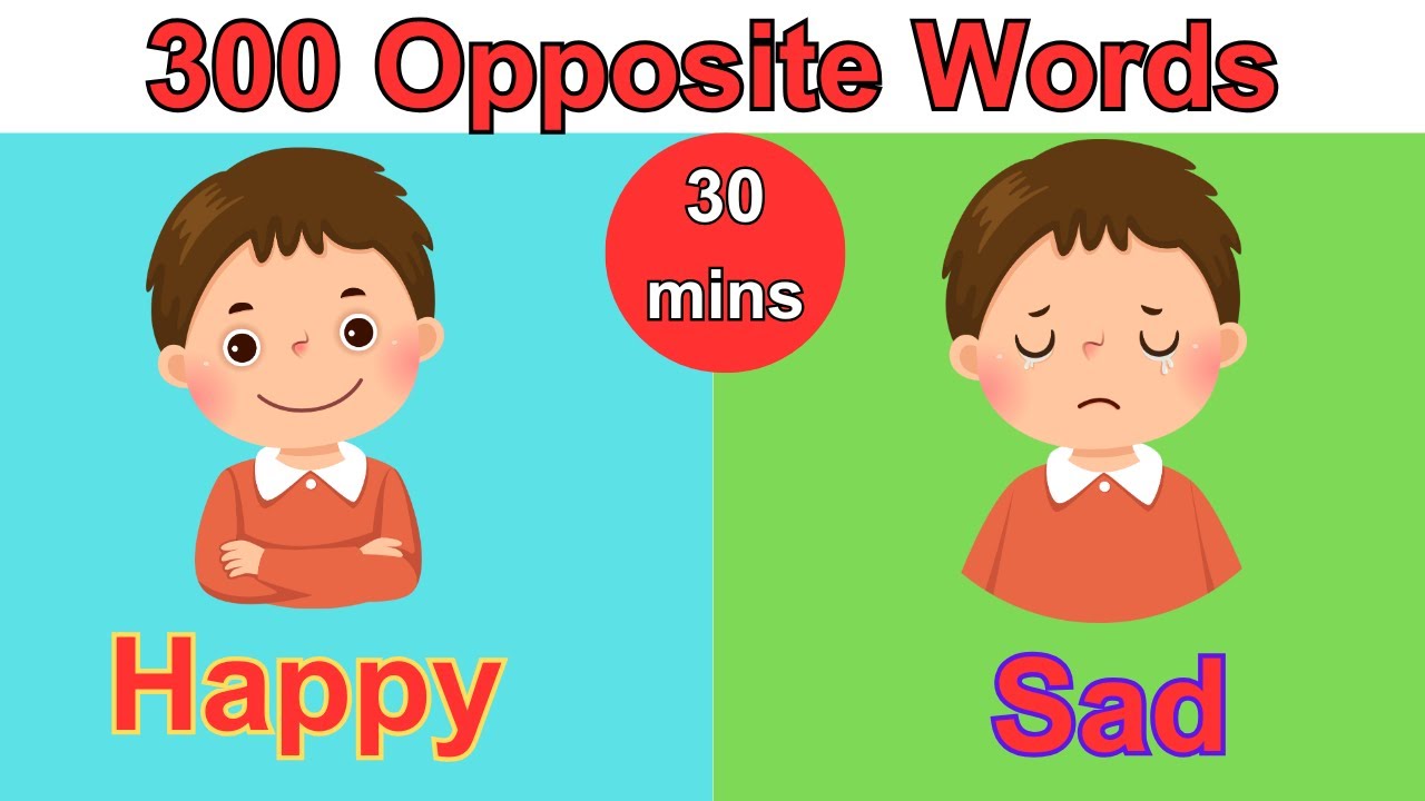 300 Opposite words in English | Antonym for kids | Children Learn ...