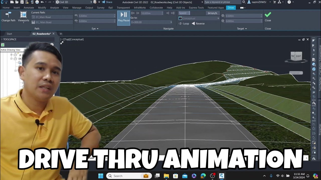 Drive Thru Presentation in Civil 3D - YouTube