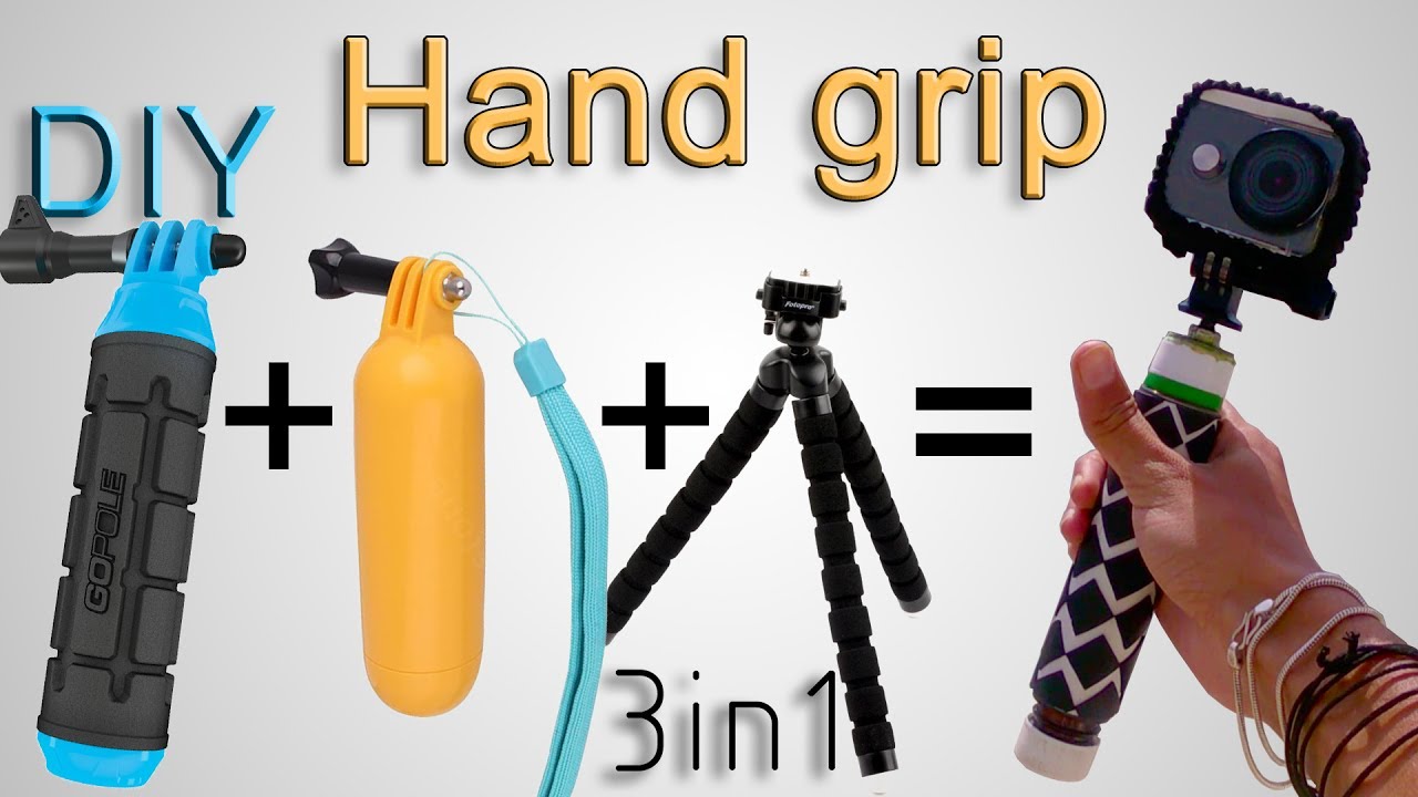 Gopro 3in1 Hand grip | DIY | Floating grip | Mini tripod - YouTube