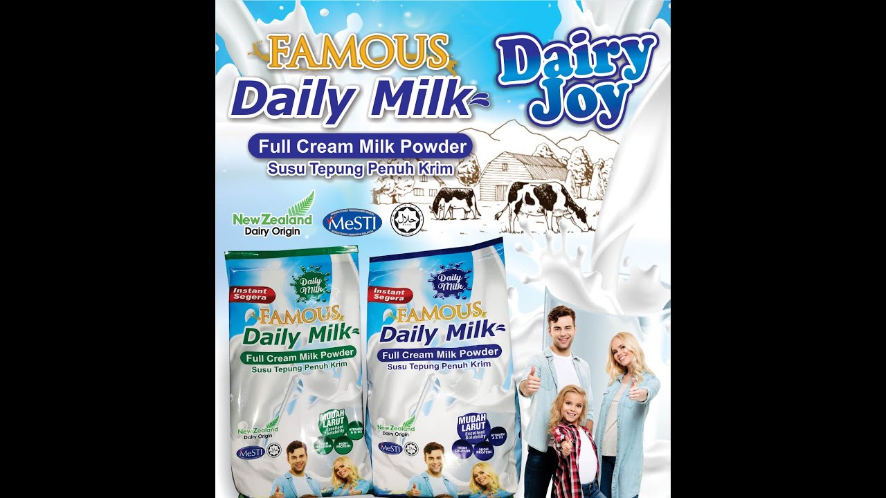 How to make Full Cream Milk Powder | Dairy Joy | Famous Daily Milk ...
