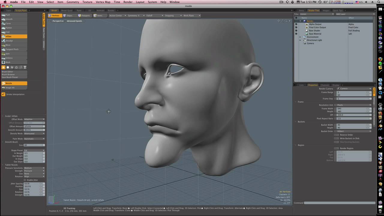 3D Sculpting in Modo 302 - "The Head" Part 1 - YouTube
