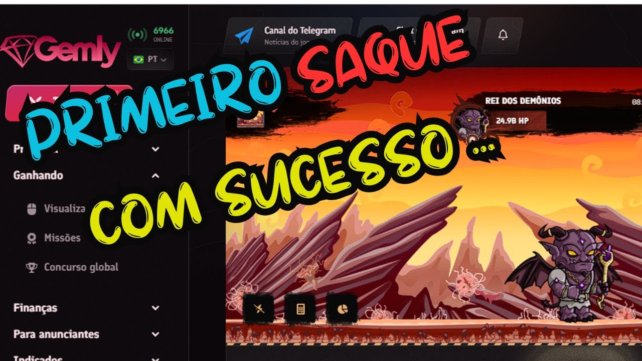 GEMLY- PRIMEIRO SAQUE REALIZADO E APROVADO !! JOGO PAGANDO ! #gemly # ...
