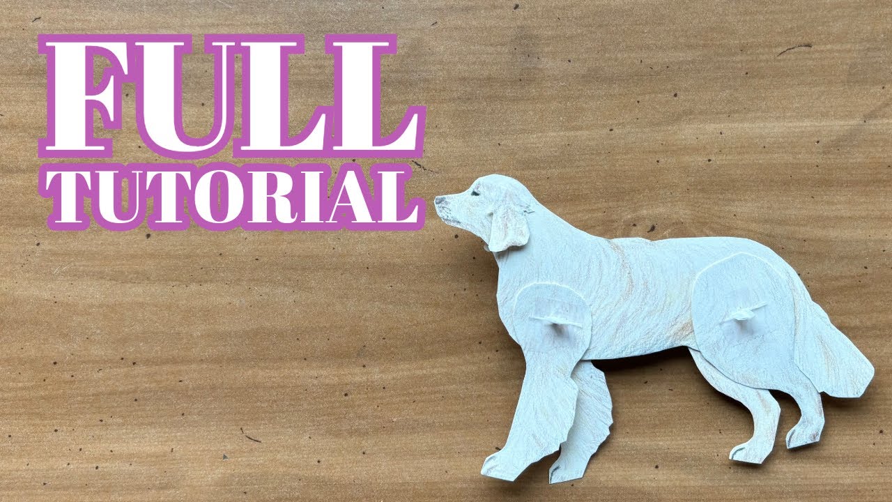 How to make a Paper, Jointed, Golden retriever #craft #papercraft # ...