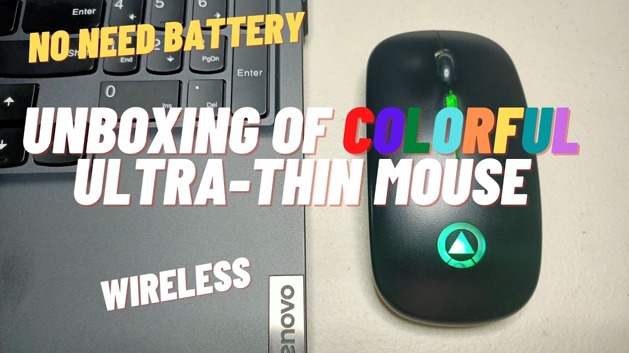 NEW ULTRA-THIN MINI A2 Wireless Silent Rechargeable LED Colorful Light ...