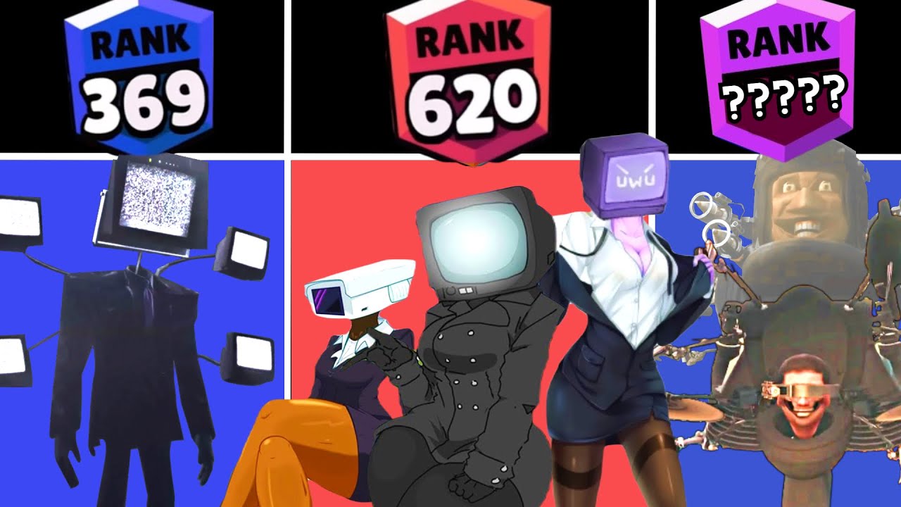 SKIBIDI TOILETS VS LARGE TV MAN VS TV WOMAN |BRAWL STARS POWER LEVELS ...