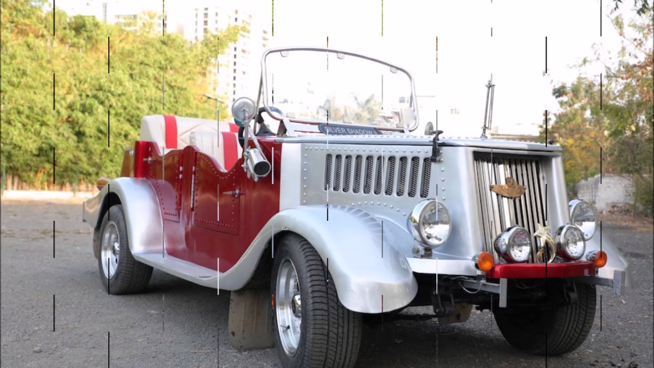 Red shadow vintage modified car in luxmi motor garage - YouTube