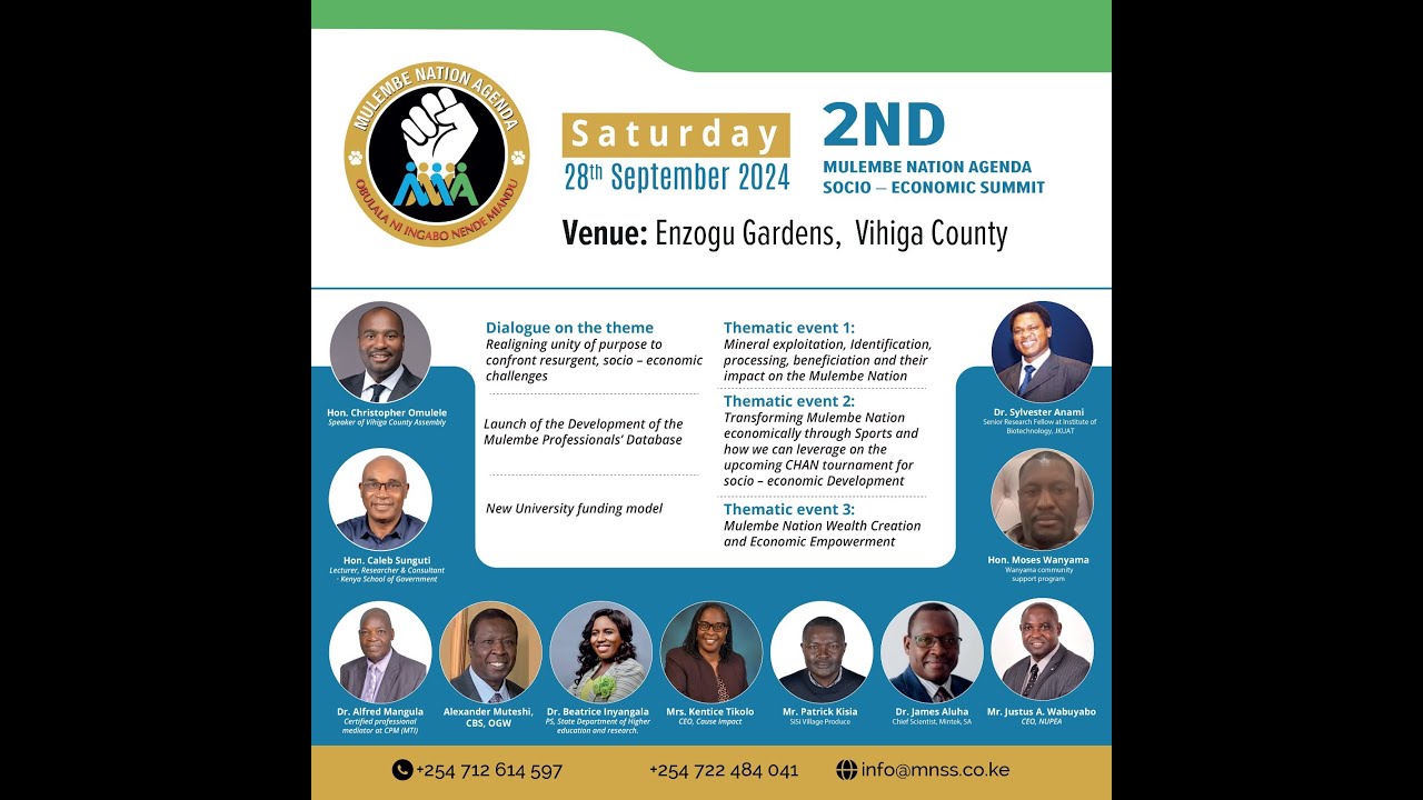 MULEMBE NATION AGENDA SOCIO-ECONIMIC SUMMIT - YouTube